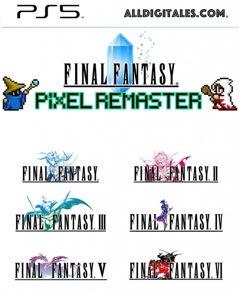 FINAL FANTASY I–VI Bundle Pixel Remaster PS4 & PS5 - Alldigitales.com