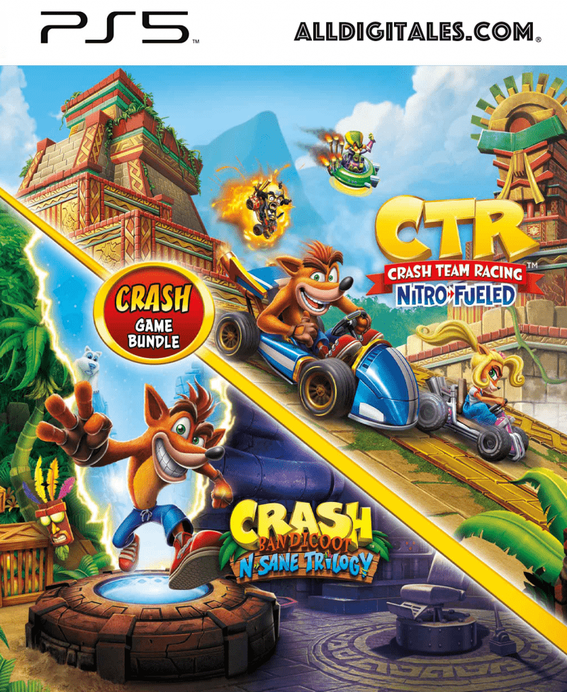 Crash Bandicoot Bundle - N. Sane Trilogy + CTR Nitro-Fueled PS4 & PS5 ...